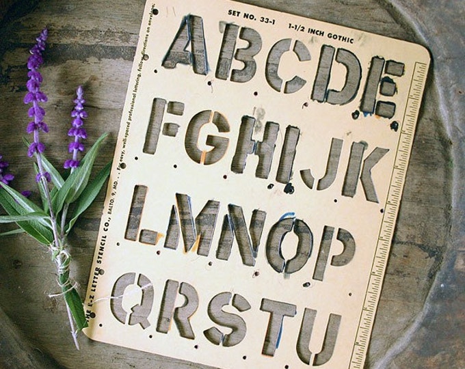 Vintage 1960s Alphabet Stencils Gothic - Etsy