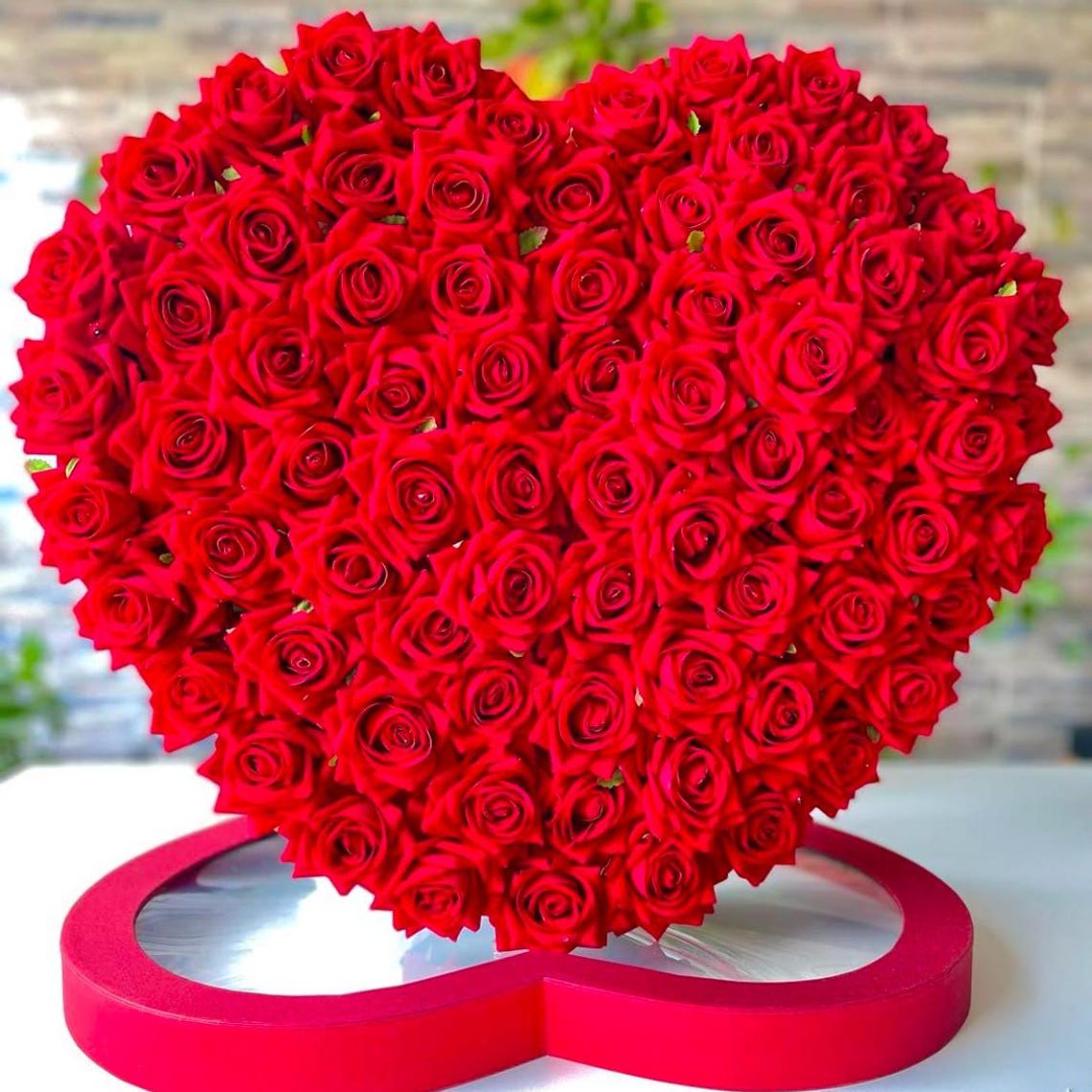 Luxury Heart-shaped Artificial Flower Box for Her– Artificial Roses ...