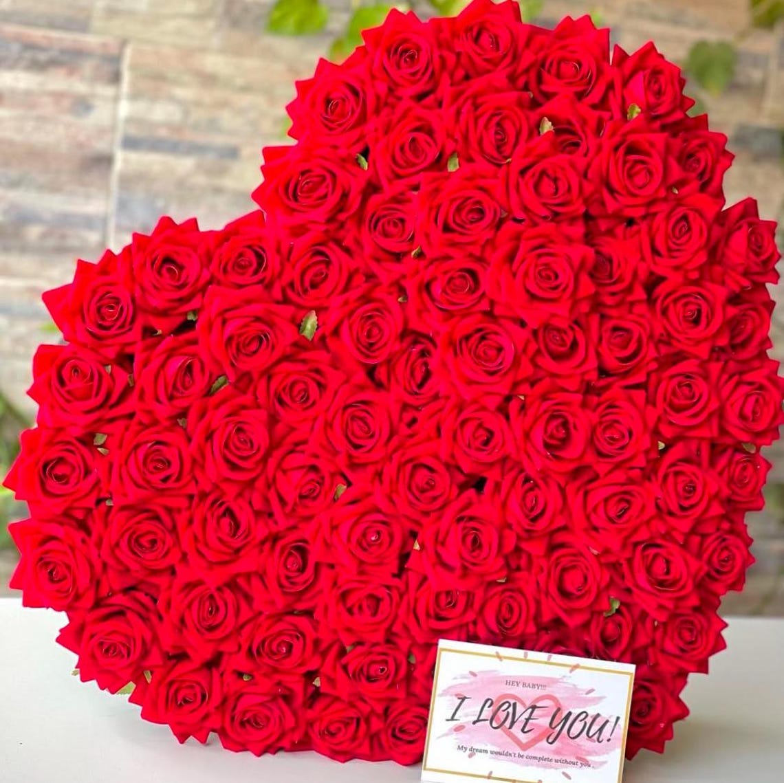 Luxury Heart-shaped Artificial Flower Box for Her– Artificial Roses ...