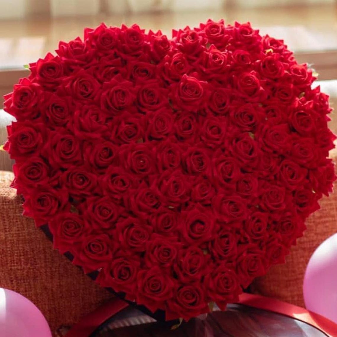 Luxury Heart-shaped Artificial Flower Box for Her– Artificial Roses ...