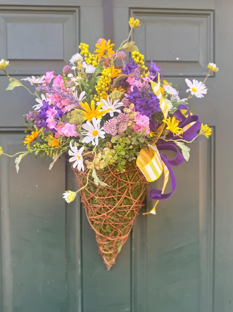 Floral Bouquet Door Hanger - Etsy