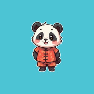 Panda Stickers. Funny Panda Stickers, for the Diary Children's Panda ...