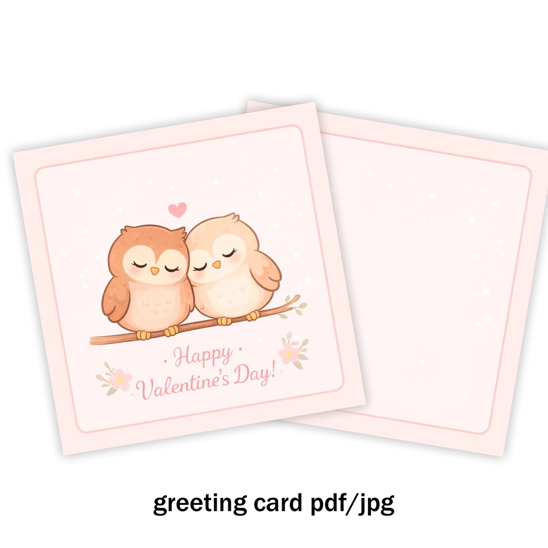 A Valentine's Day Greeting Card for Your Loved Ones. PDF, JPG, A4 ...