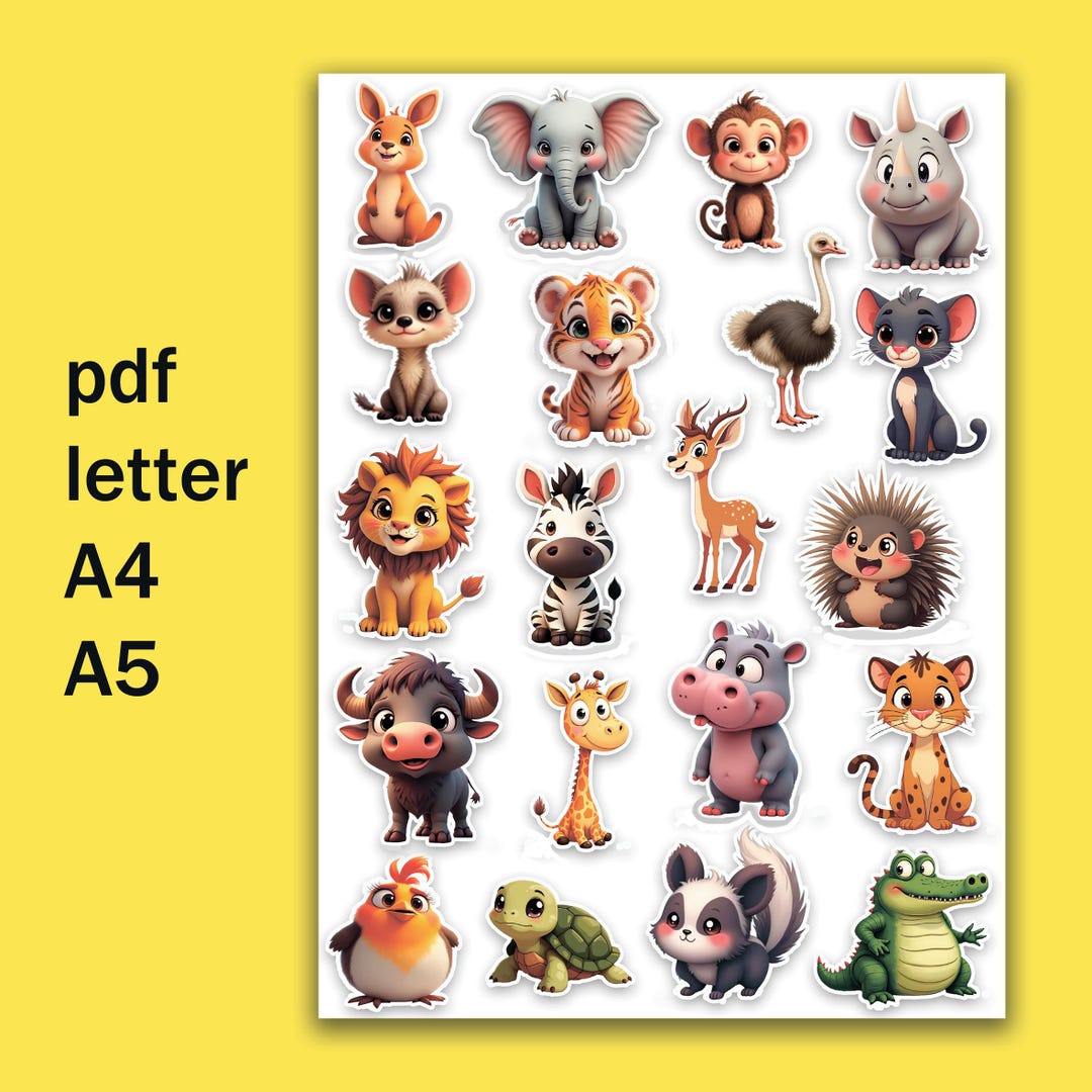 Stickers Animals, Wild Animals, Forest Animals, Jungle Animals, African ...