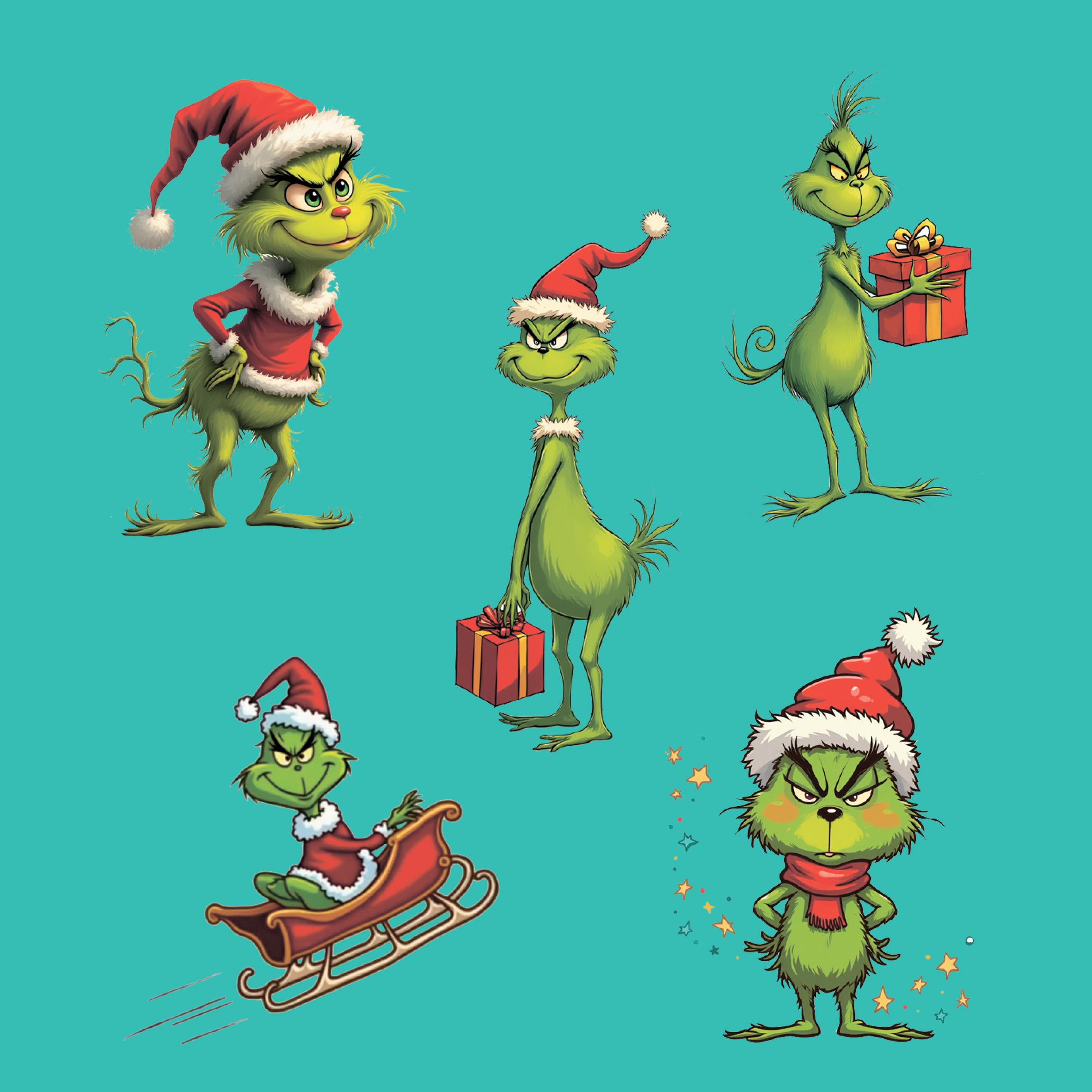 Christmas Grinch Clipart. Transparent Background. Ideal for Gifts and ...