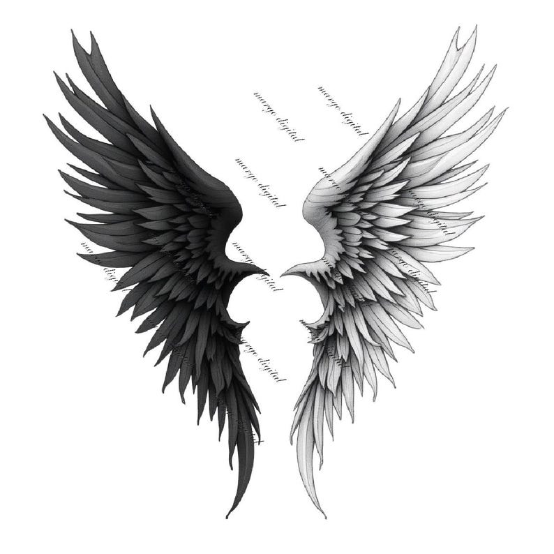 Angel and Demon Wings. PNG, SVG, and JPG Files. - Etsy