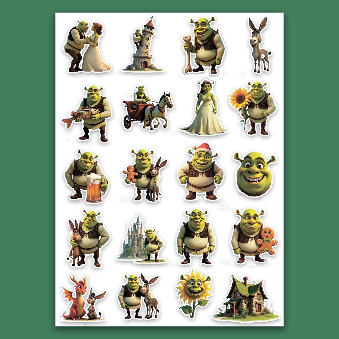 Shrek Stickers for an Album, Weekly Planner. Little Things and Trinkets ...