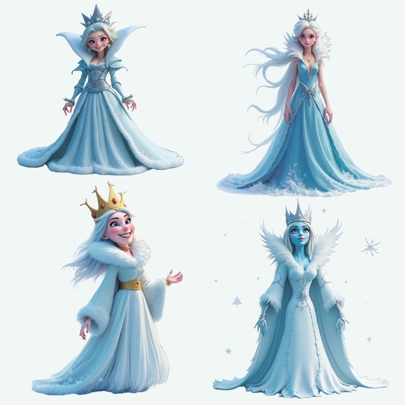 Clipart Snow Queen, Princess, Winter Beauty, Ideal for Gift, New Year's ...