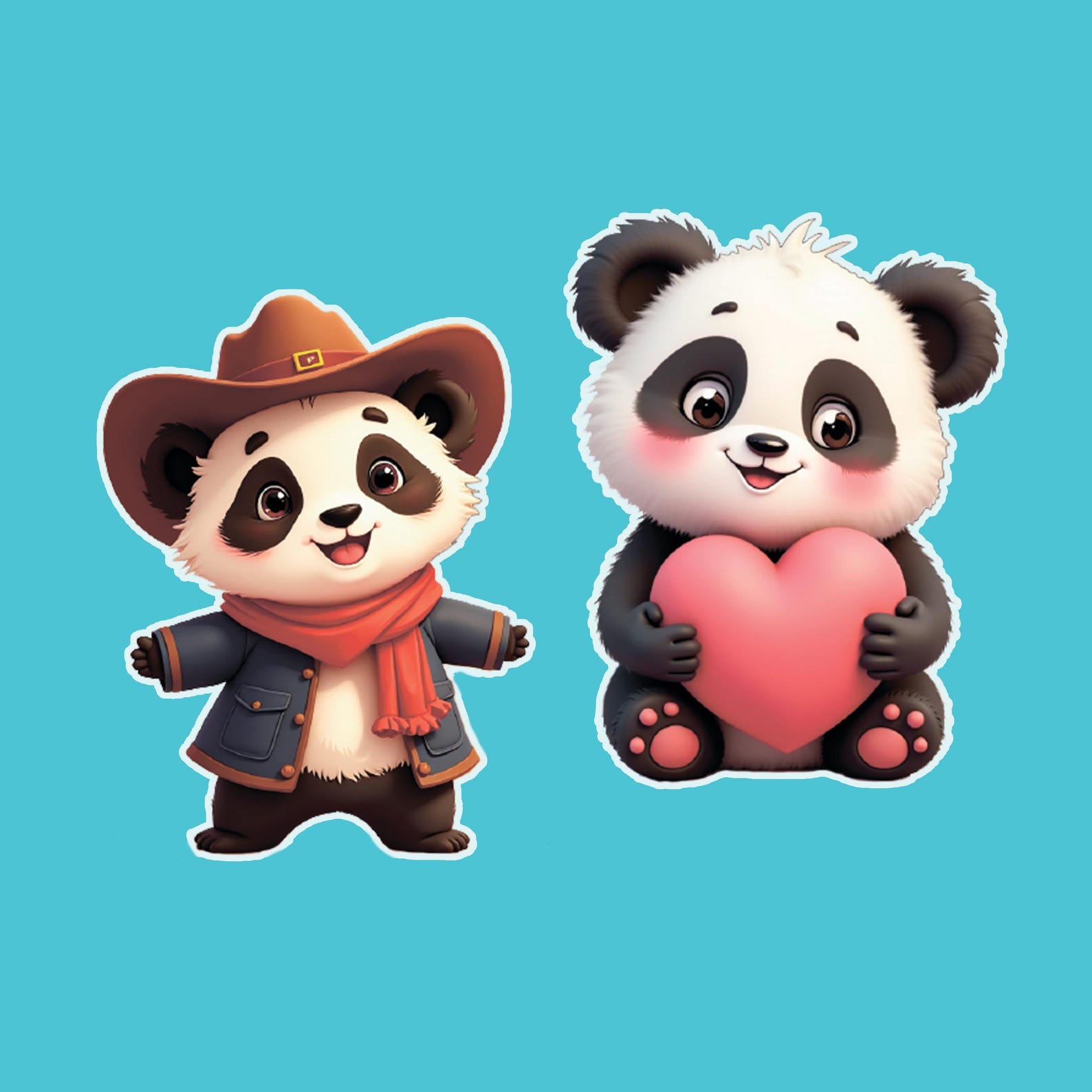 Panda Stickers. Funny Panda Stickers, for the Diary Children's Panda ...
