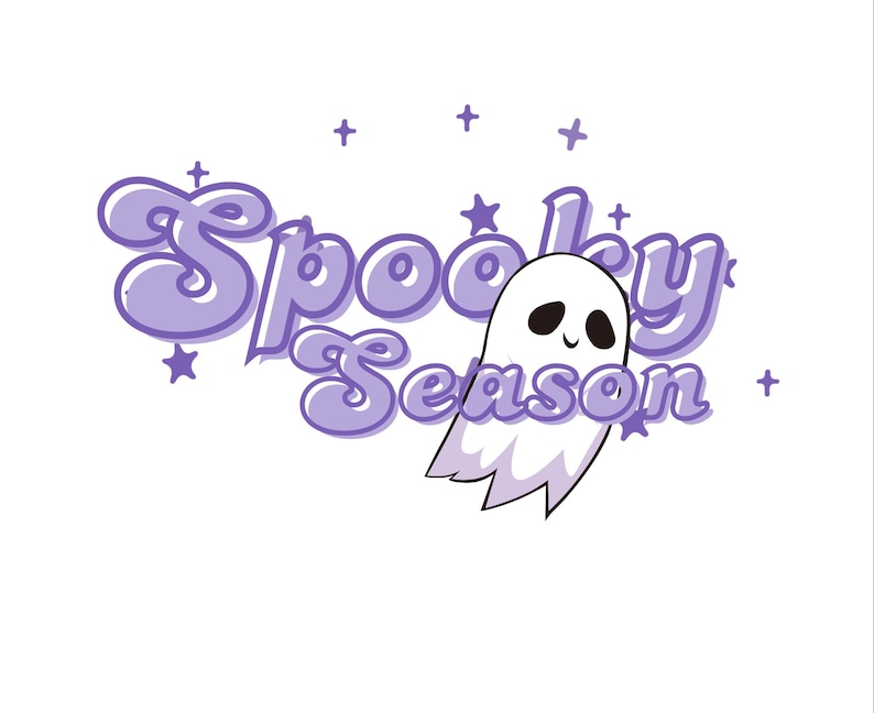 Spooky Season Sticker | Cute Ghost Sticker | Halloween Sticker | Purple ...