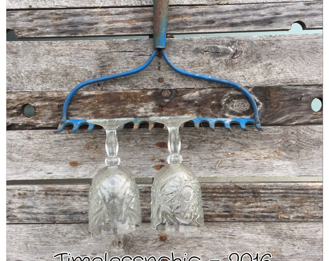 Rake Jewelry Holder Rake Wine Glass Holder Old Rake Head - Etsy
