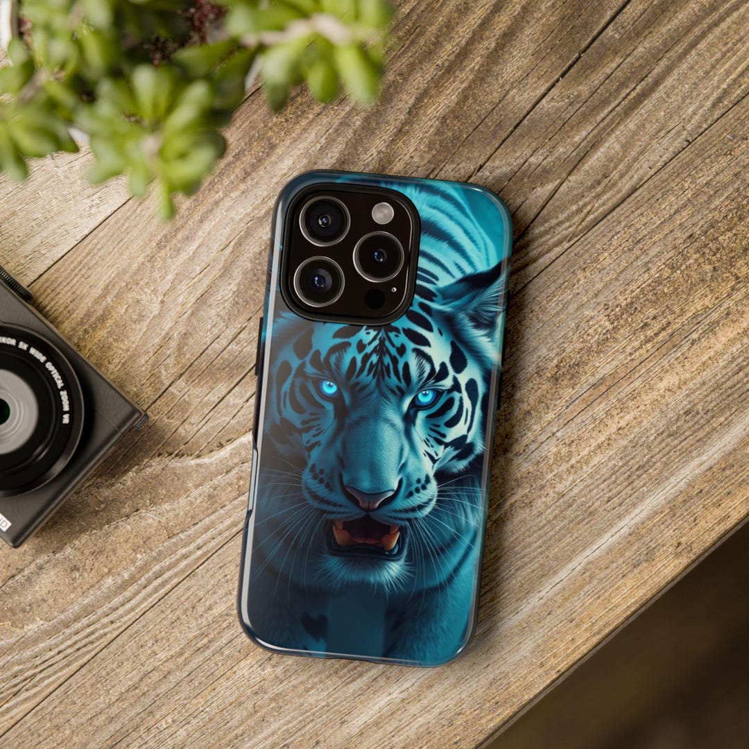 White Tiger Phone Case, Jungle Aesthetic Case iPhone 16 15 14 13 12 11 ...