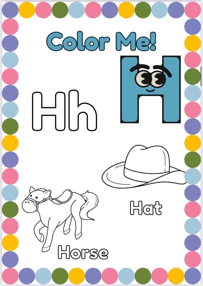 ABC Coloring Book for Kids | Learn Alphabet With Fun Fruits | Instant ...