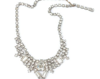 Rhinestone necklace | Etsy