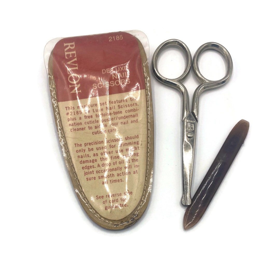Revlon Deluxe Nail Scissors and Cuticle Pusher Made in Germany Vintage ...