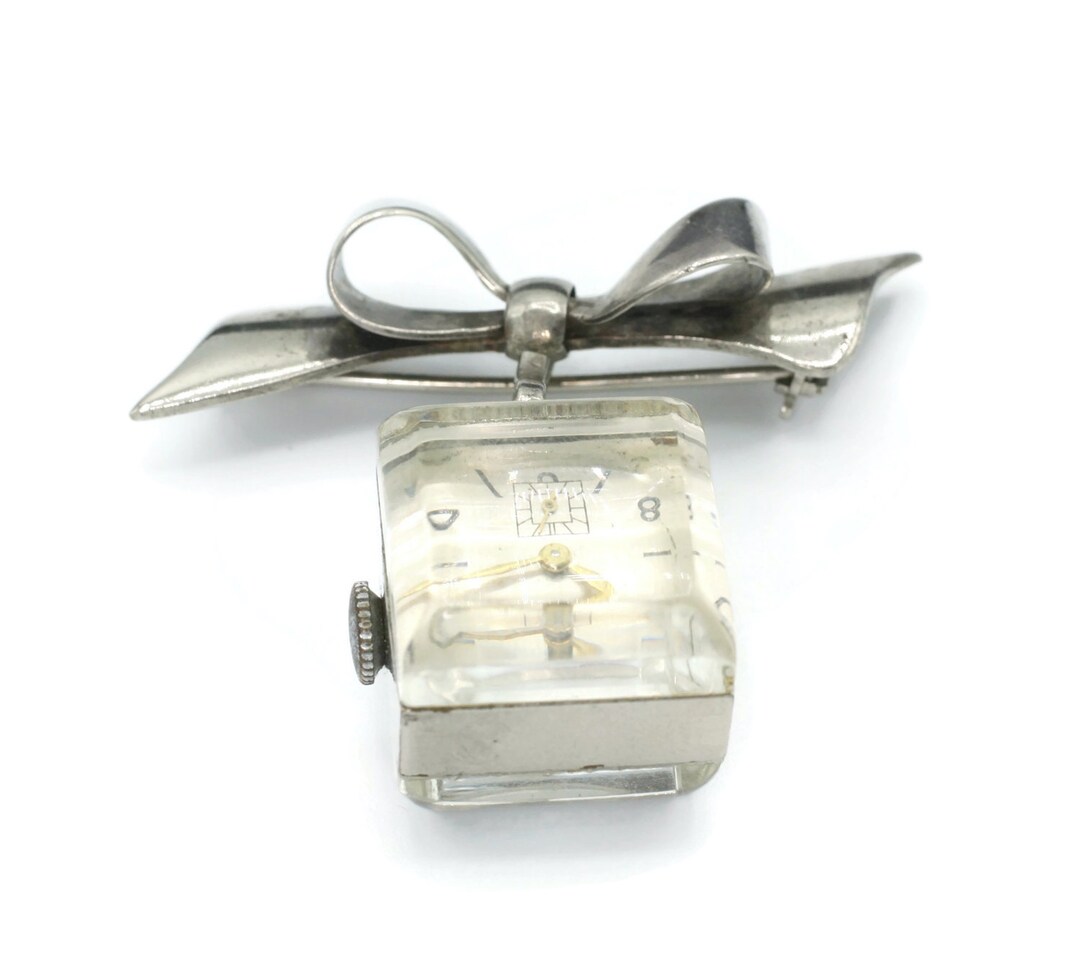 Sterling Silver Nurses Lapel Watch Pin 1940s 7 Jewel Wind up - Etsy