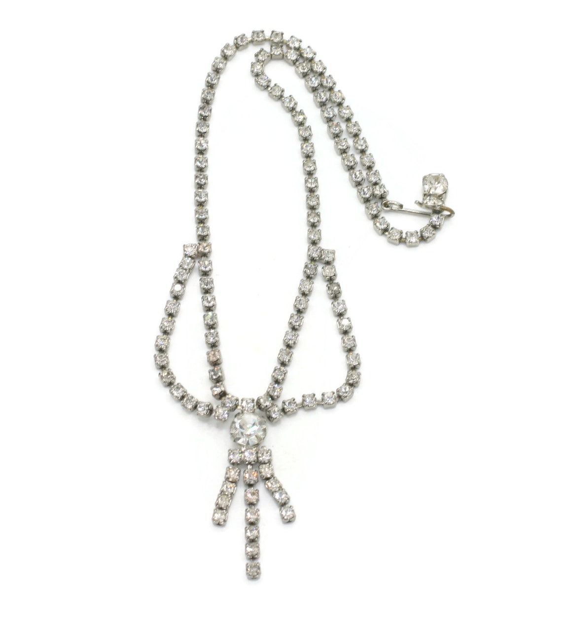 Crystal Rhinestone Festoon Swag Necklace Designer Kramer - Etsy