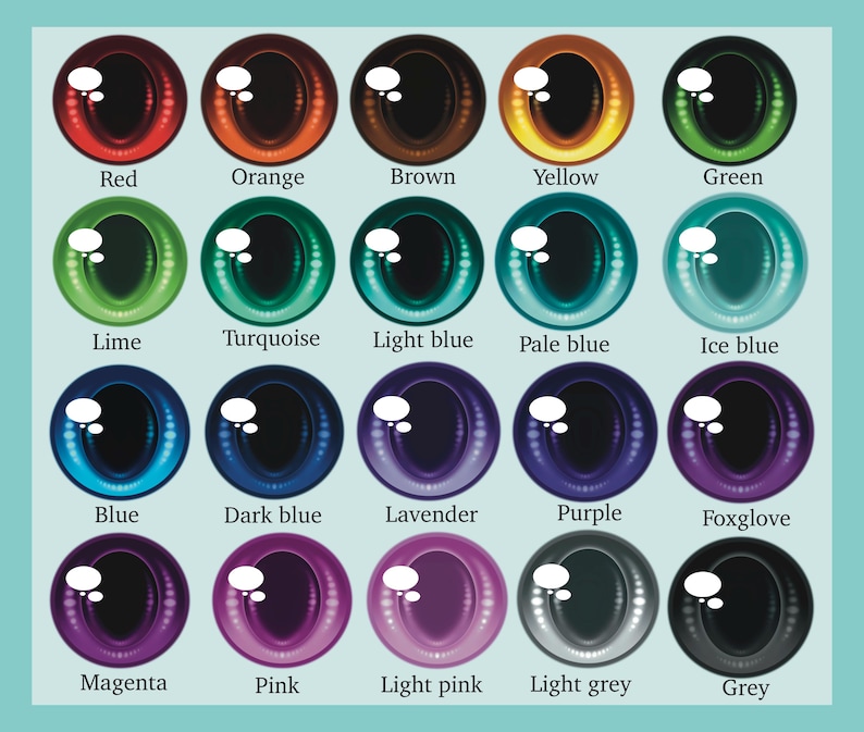 Fursuit Eye Base Set 25 Colors - Etsy