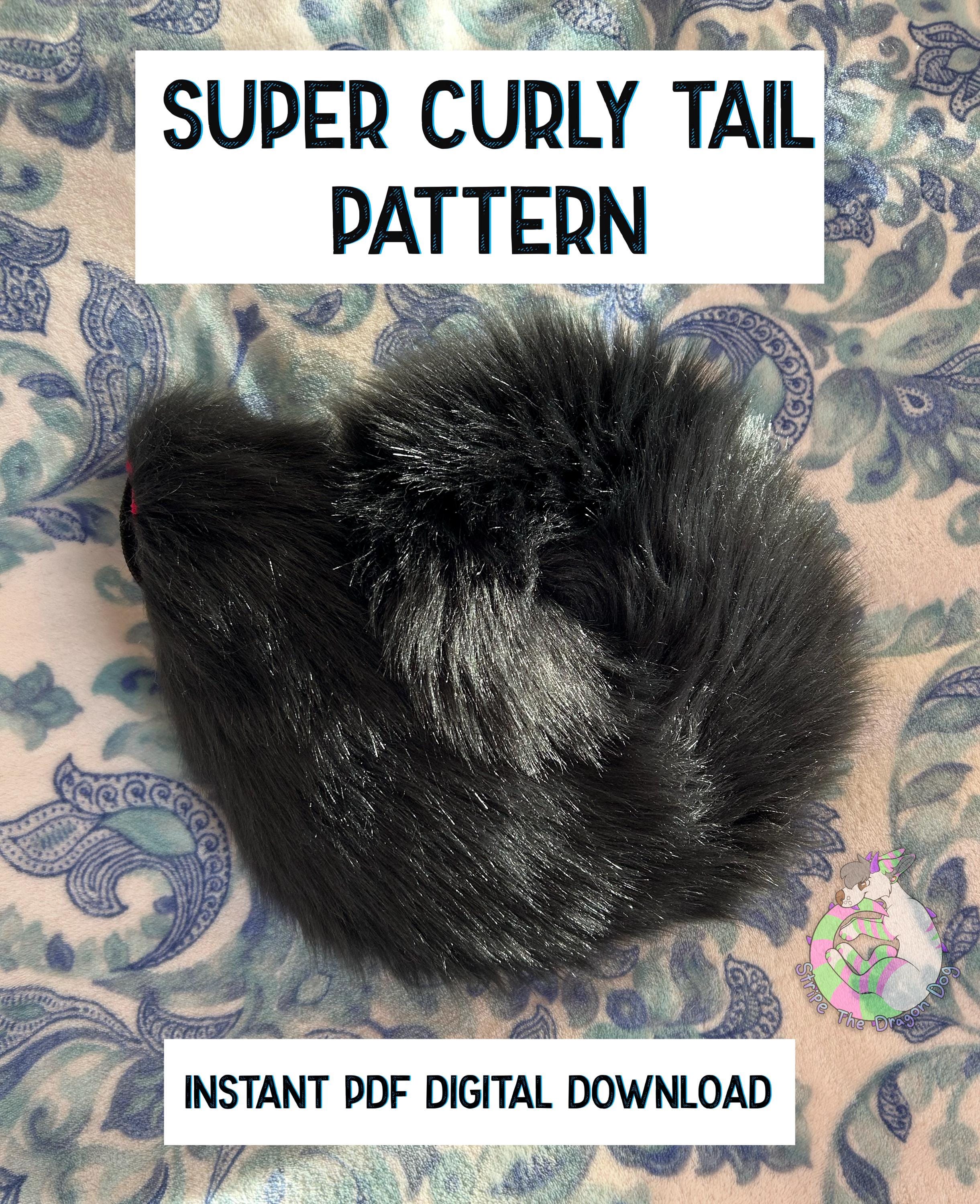 Super Curly Fursuit Tail PDF Pattern - Etsy