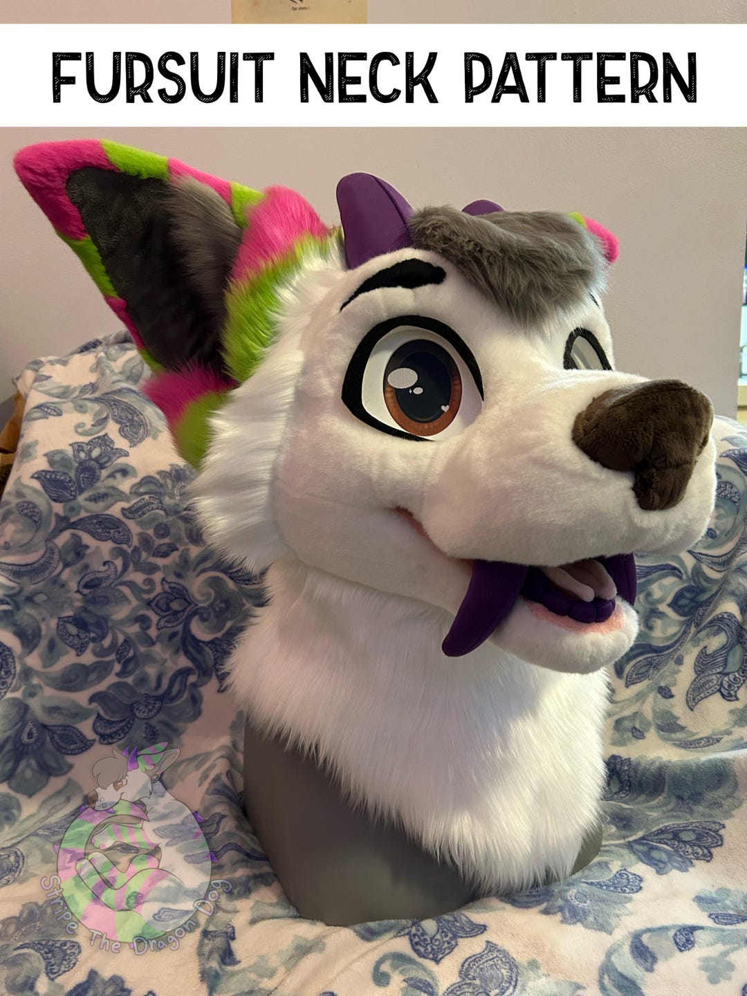 Lined Fursuit Neck Tutorial and Pattern - Etsy