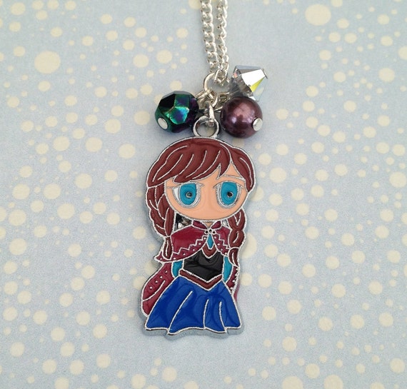 Frozen Princess Anna Charm Necklace | Etsy
