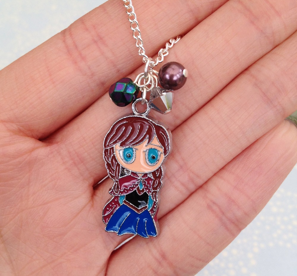 Frozen Princess Anna Charm Necklace - Etsy