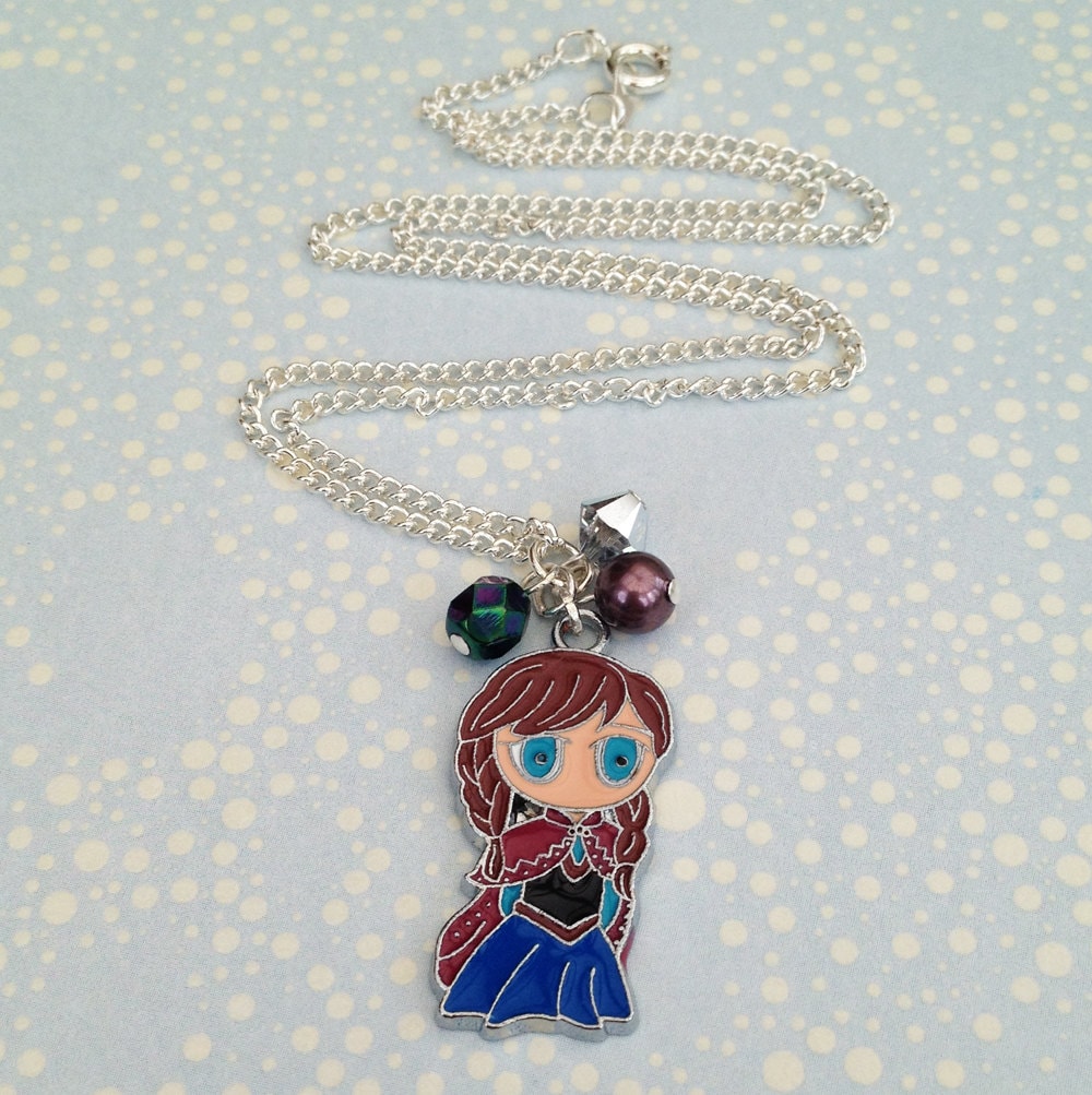 Frozen Princess Anna Charm Necklace - Etsy