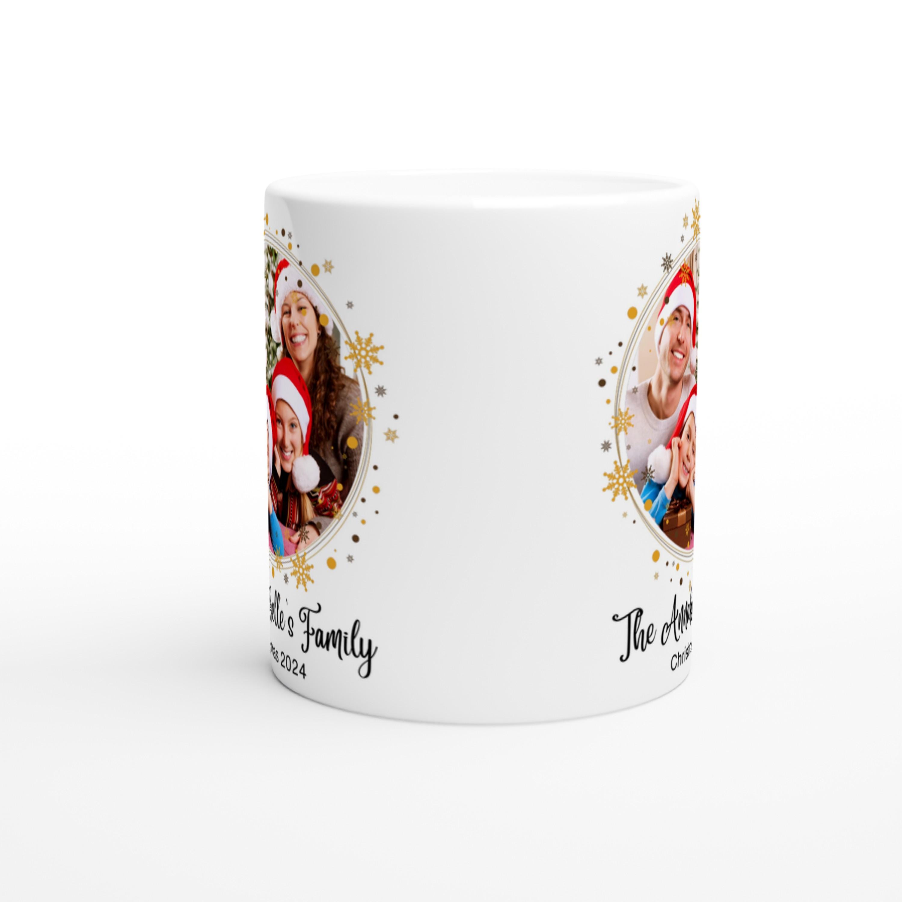 Personalized Family Christmas Frame Photo Mug Custom Family Name ...