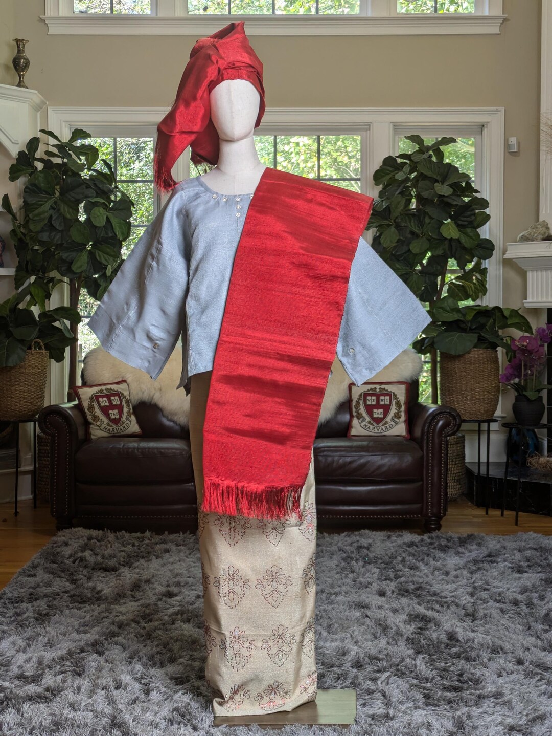 Aso Oke Female Full Set Wrappa, Buba Gele, Ipele, Nigerian, West ...