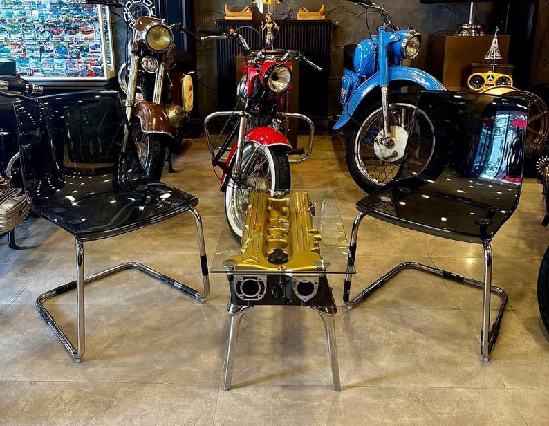 Table Mercedes Benz Glass Table Coffee Table Auto Decoration Engine ...