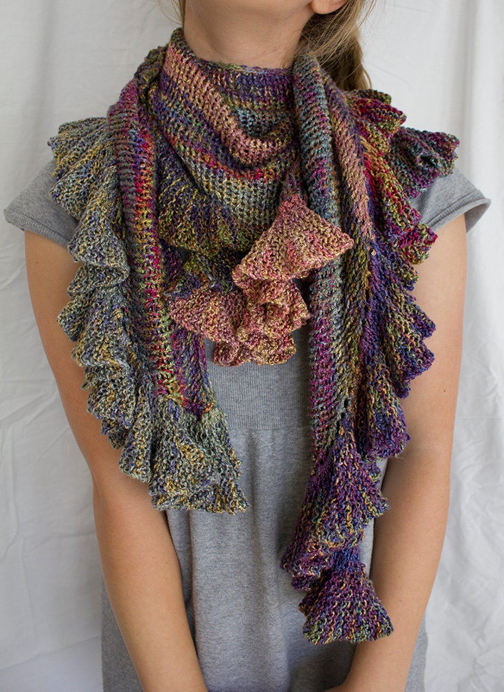 Pattern - Knitted Finch Ruffle Shawl - Etsy