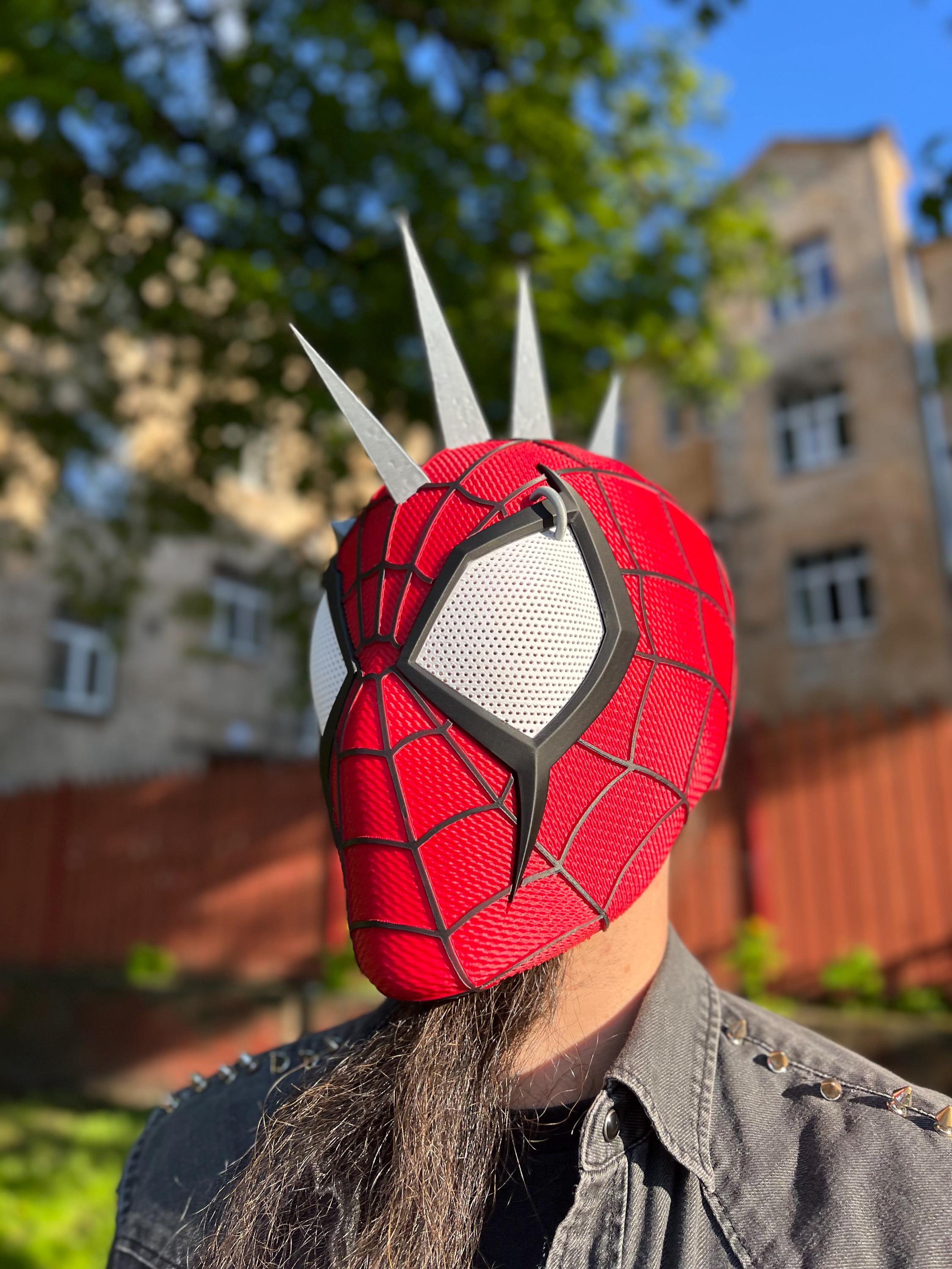 Spider-punk Cosplay Mask Replica Marvel Spider-verse Inspired - Etsy