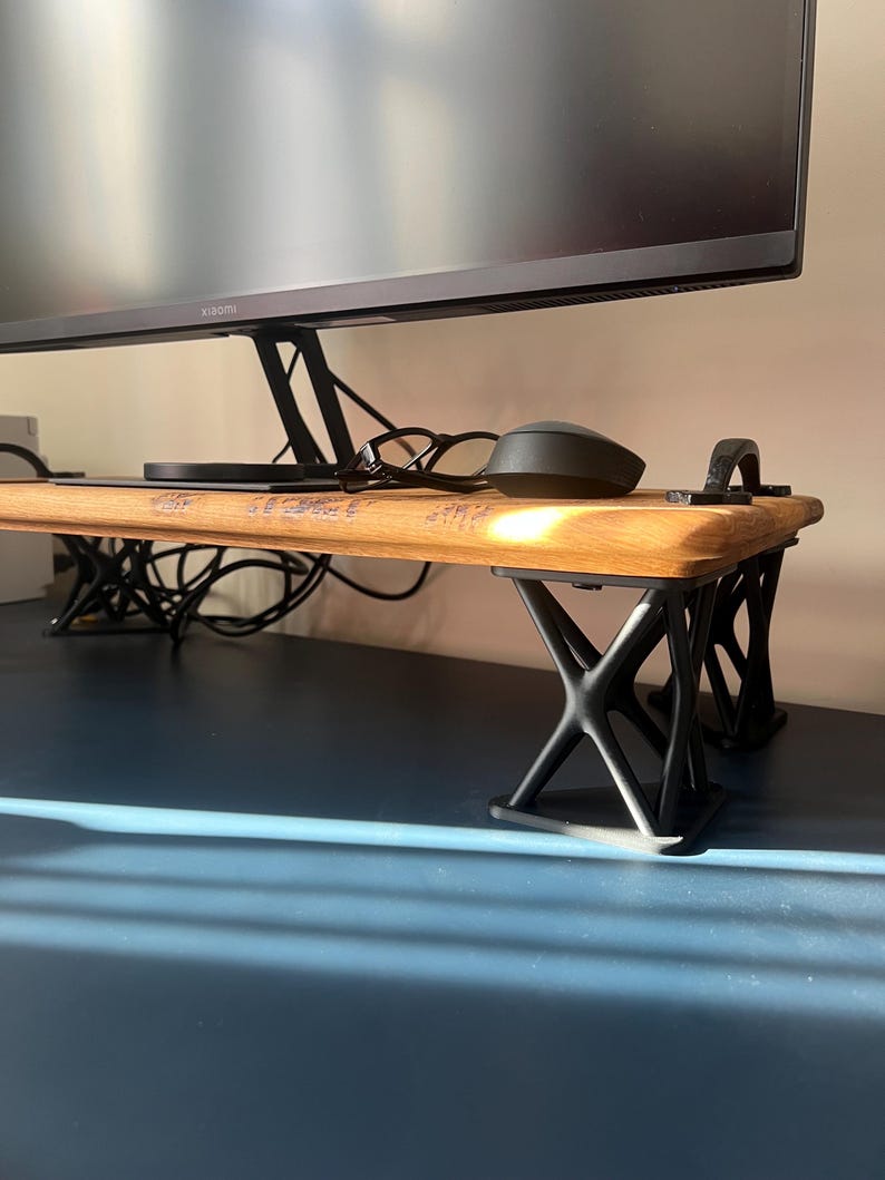 Modern Desk Shelf Monitor Stand Leg Set, Riser Legs - Etsy