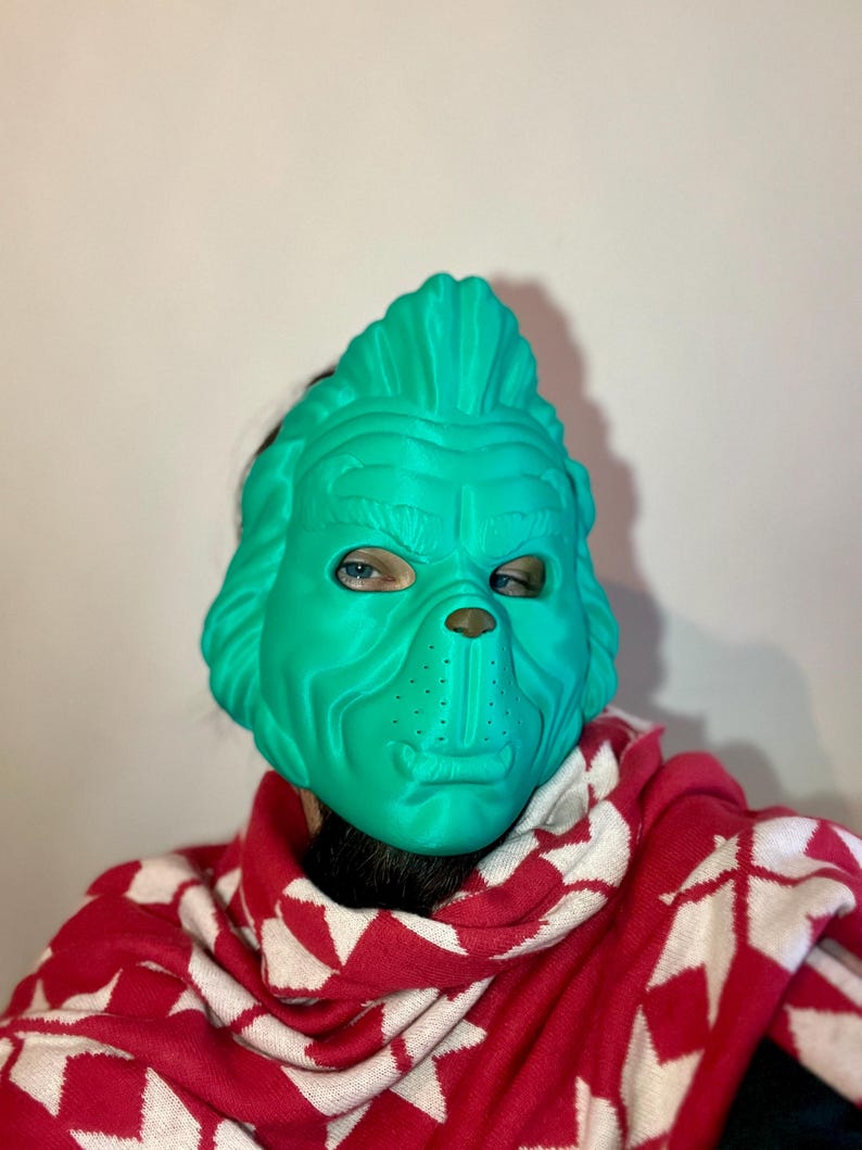 Grinch 3d-printed Kids Adult Mask Holiday Gift Cosplay - Etsy