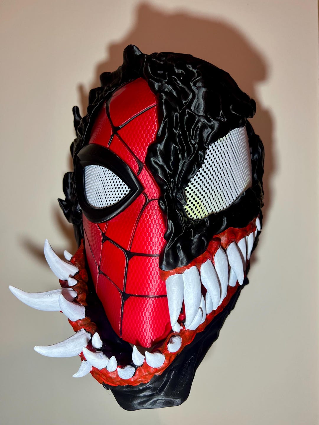 Venomized Spider-man Mask 3D Printed Hand-painted High-detail Replica ...