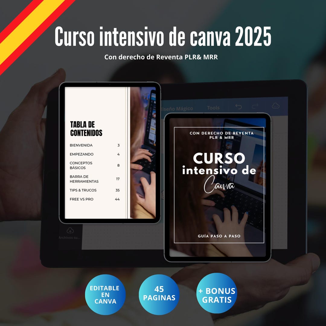 Canva Spanish Intensive Course 2025 | Learn Canva From Scratch | PDF ...
