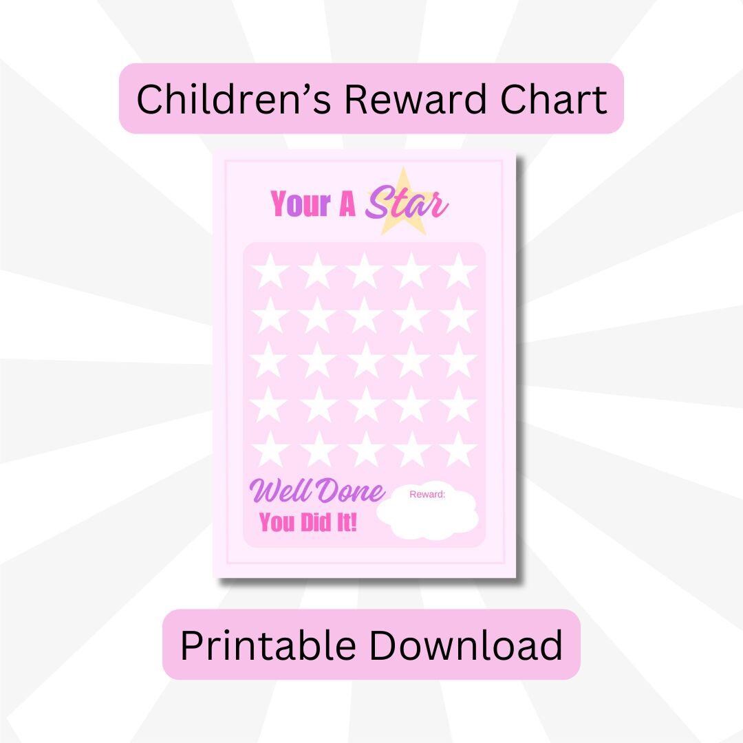Children’s Reward Chart | Printable Kids Behaviour Chart | Motivational ...