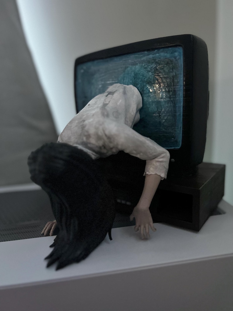 Hand-painted Samara Figurine: the Ring Creepy Ghost Decor - Etsy