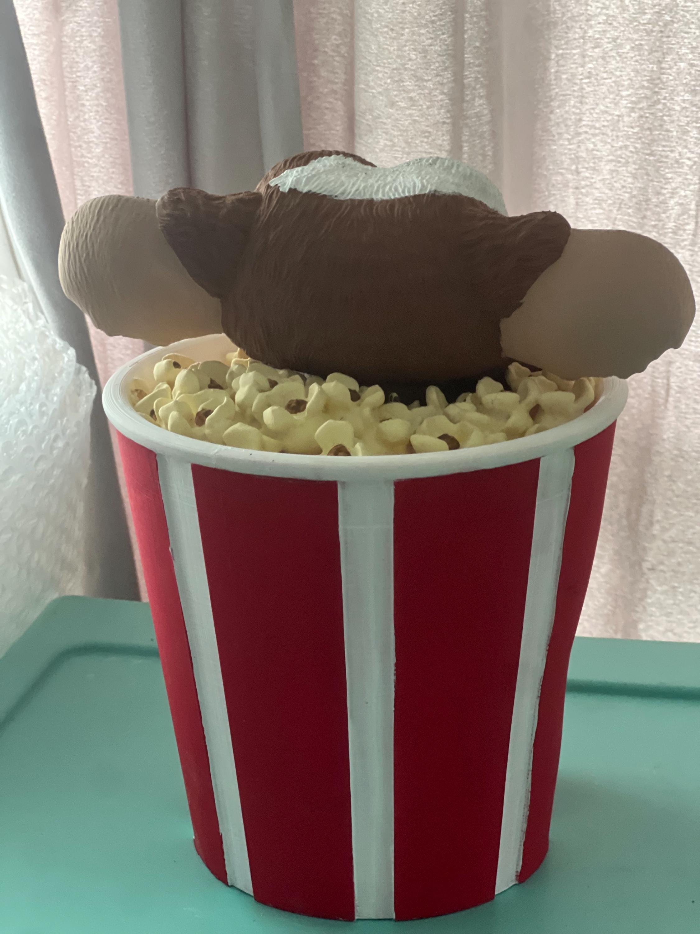Hand-painted Gizmo Figurine in Popcorn Bucket: 80s Movie Decor - Etsy