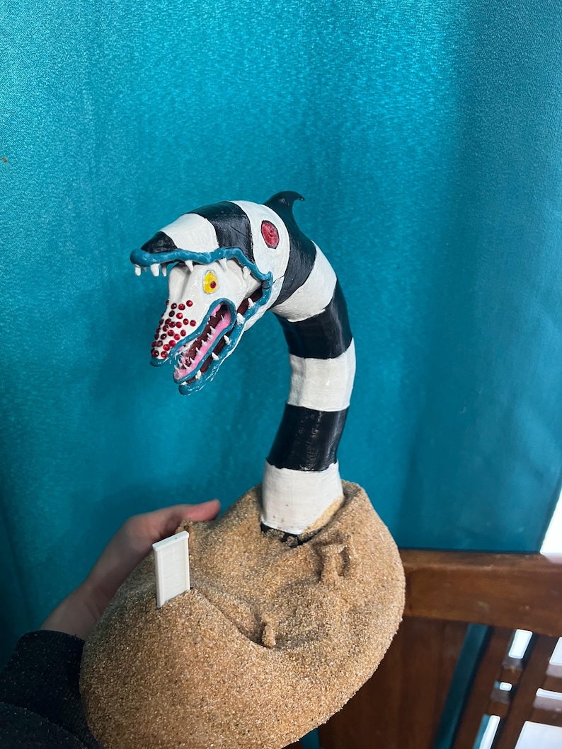 Hand-painted Beetlejuice Sandworm Figure - Horror Decor & Collectible ...