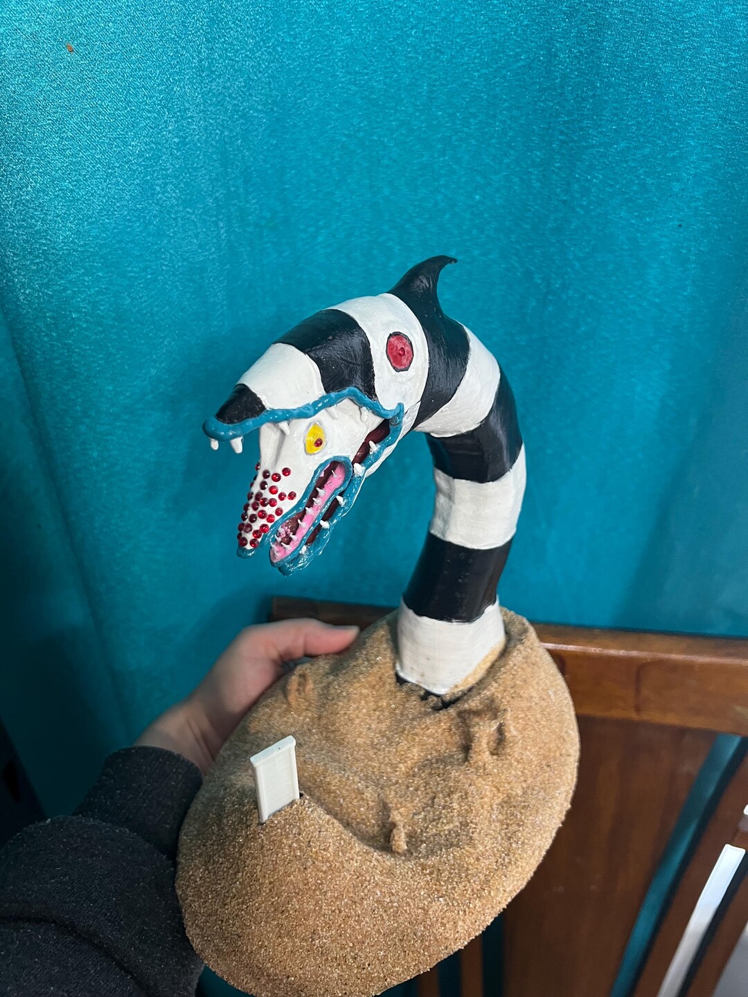 Hand-painted Beetlejuice Sandworm Figure - Horror Decor & Collectible ...