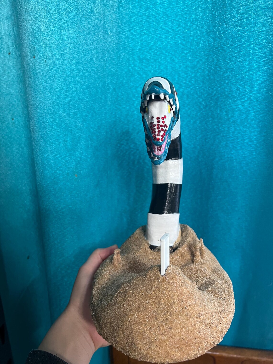 Hand-painted Beetlejuice Sandworm Figure - Horror Decor & Collectible ...
