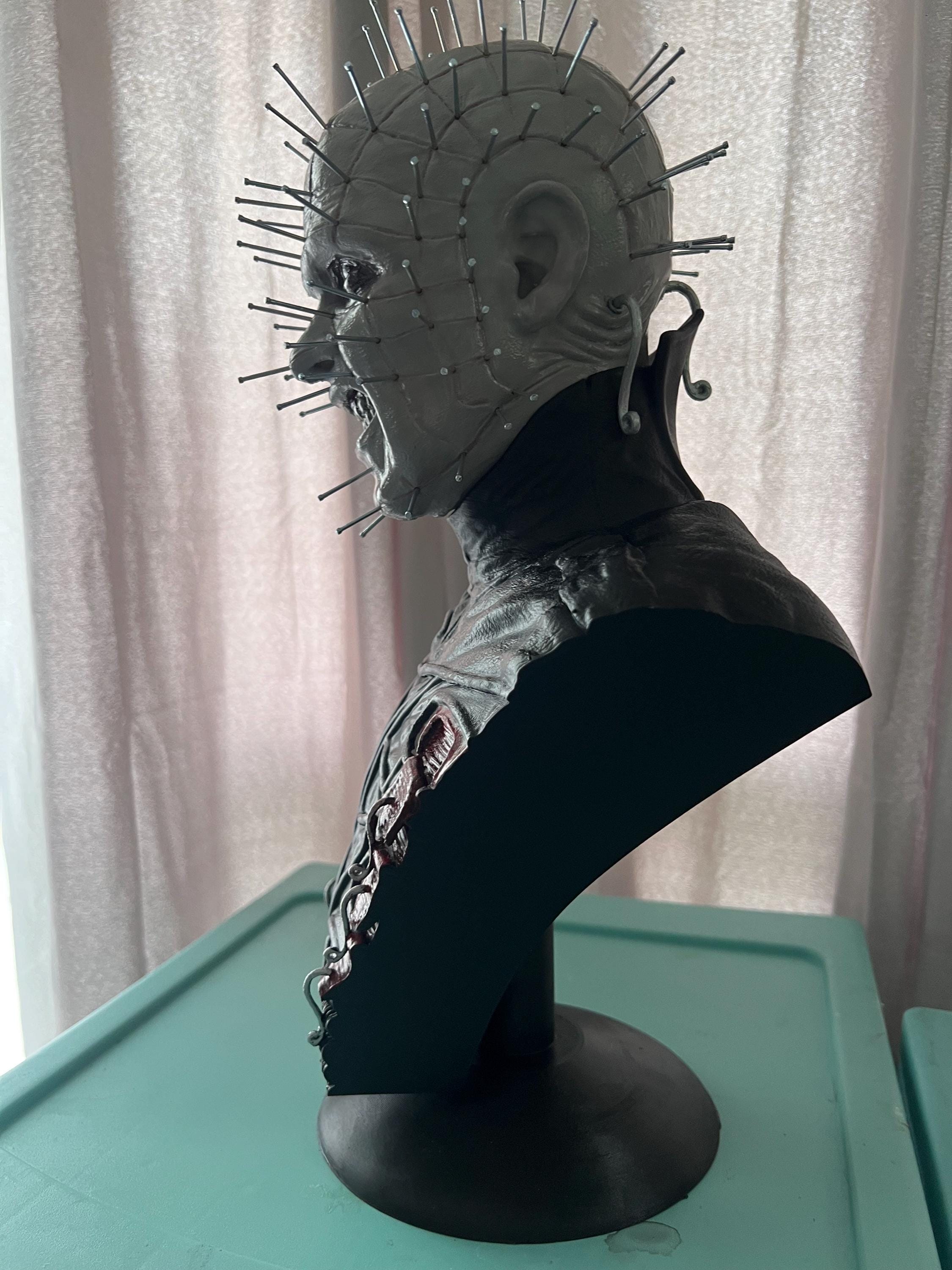 Hand-painted Pinhead Bust - Horror Movie Collectible | Hellraiser Figure for Horror Fans ...