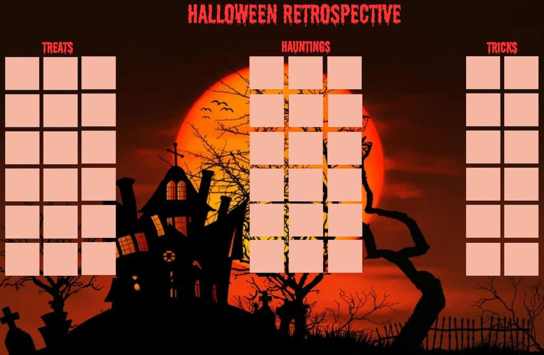 Halloween Themed Retrospective Template - Etsy