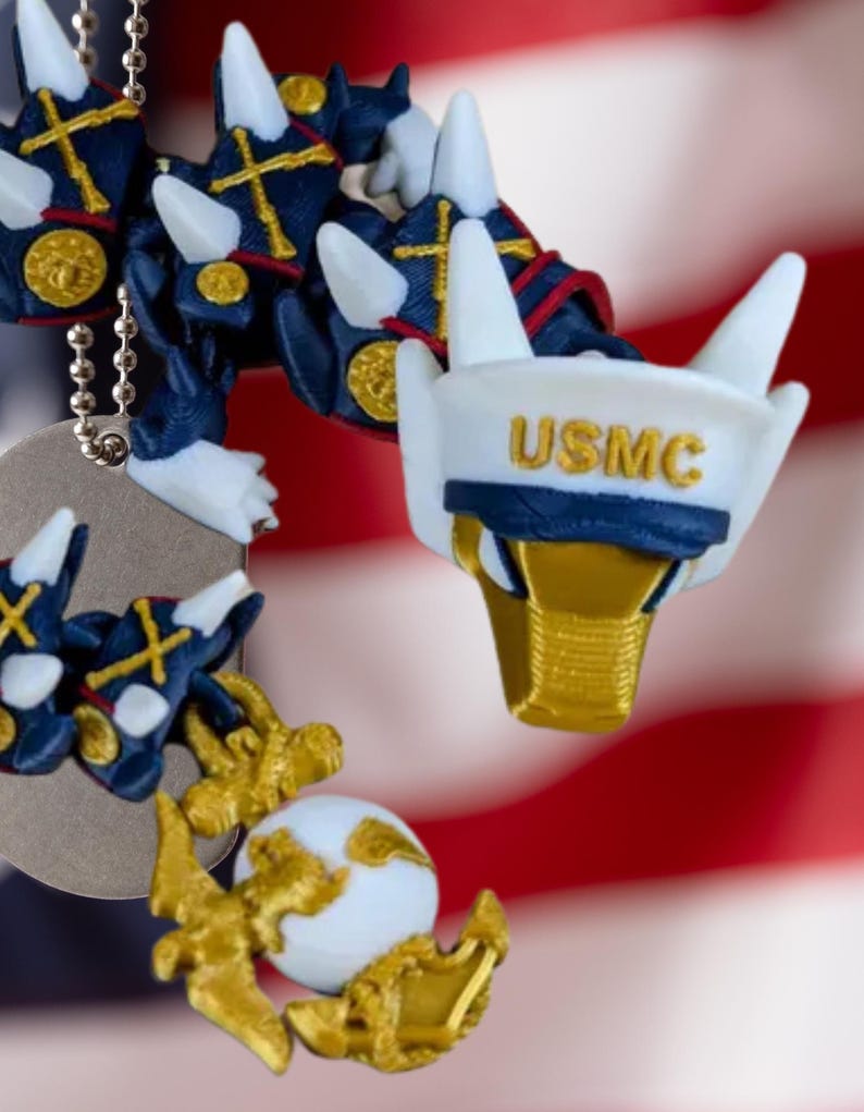 Army Dragon Mini, Articulated Fidget Toy, 3D Printed Gift, Military ...