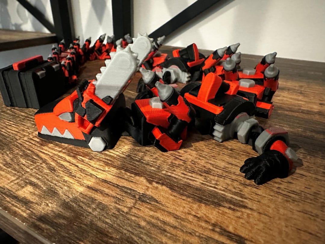 Power Tool Inspired Articulated Dragon | Workshop Style 3D Printed ...
