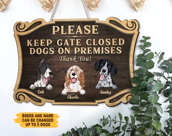 Dog on Premises Sign - Etsy