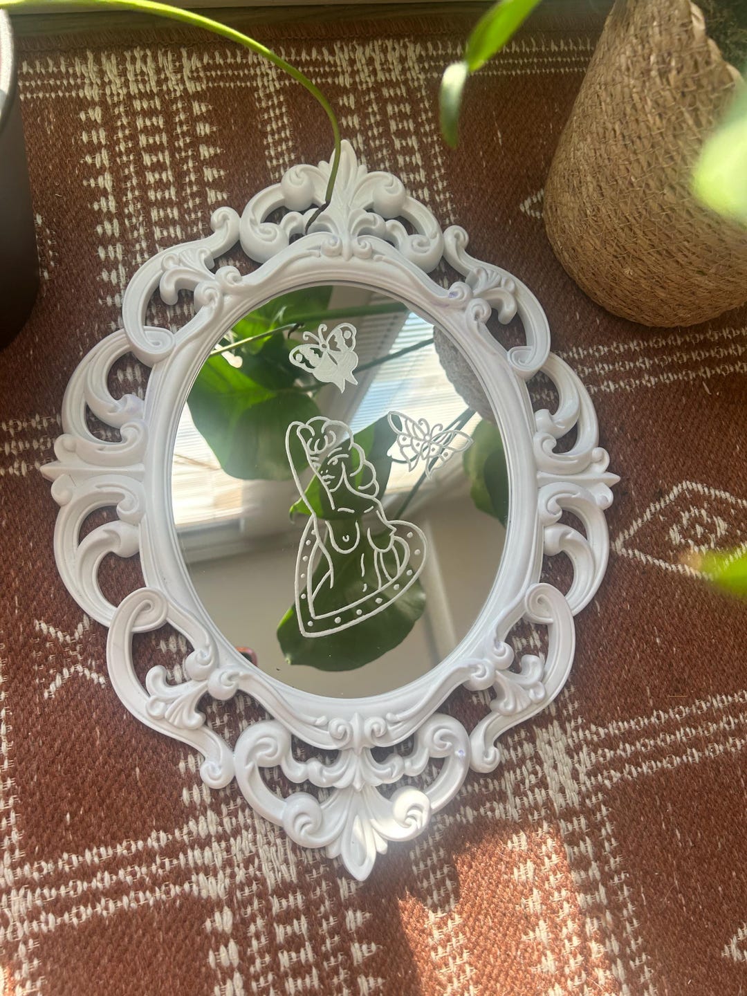 Hand Engraved Tattoo Flash Mirror - Etsy