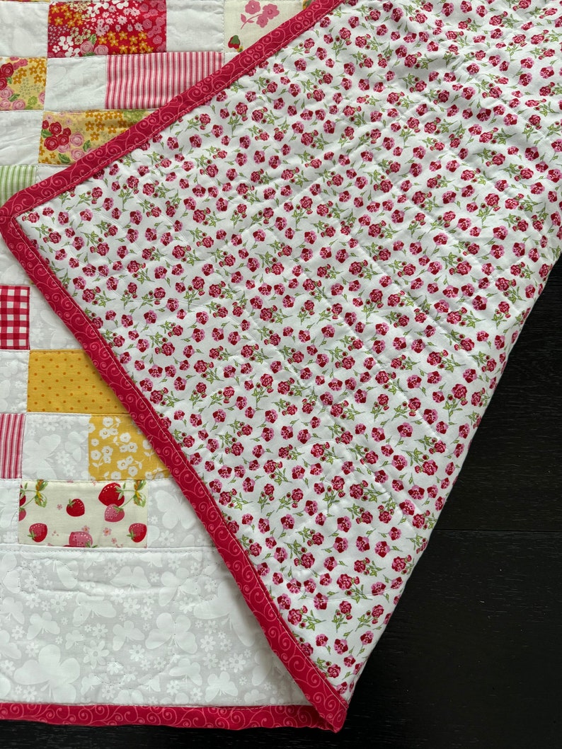 NEW! Handmade Baby Blocks Crib Quilt Blanket! 100% Cotton Floral Prints ...