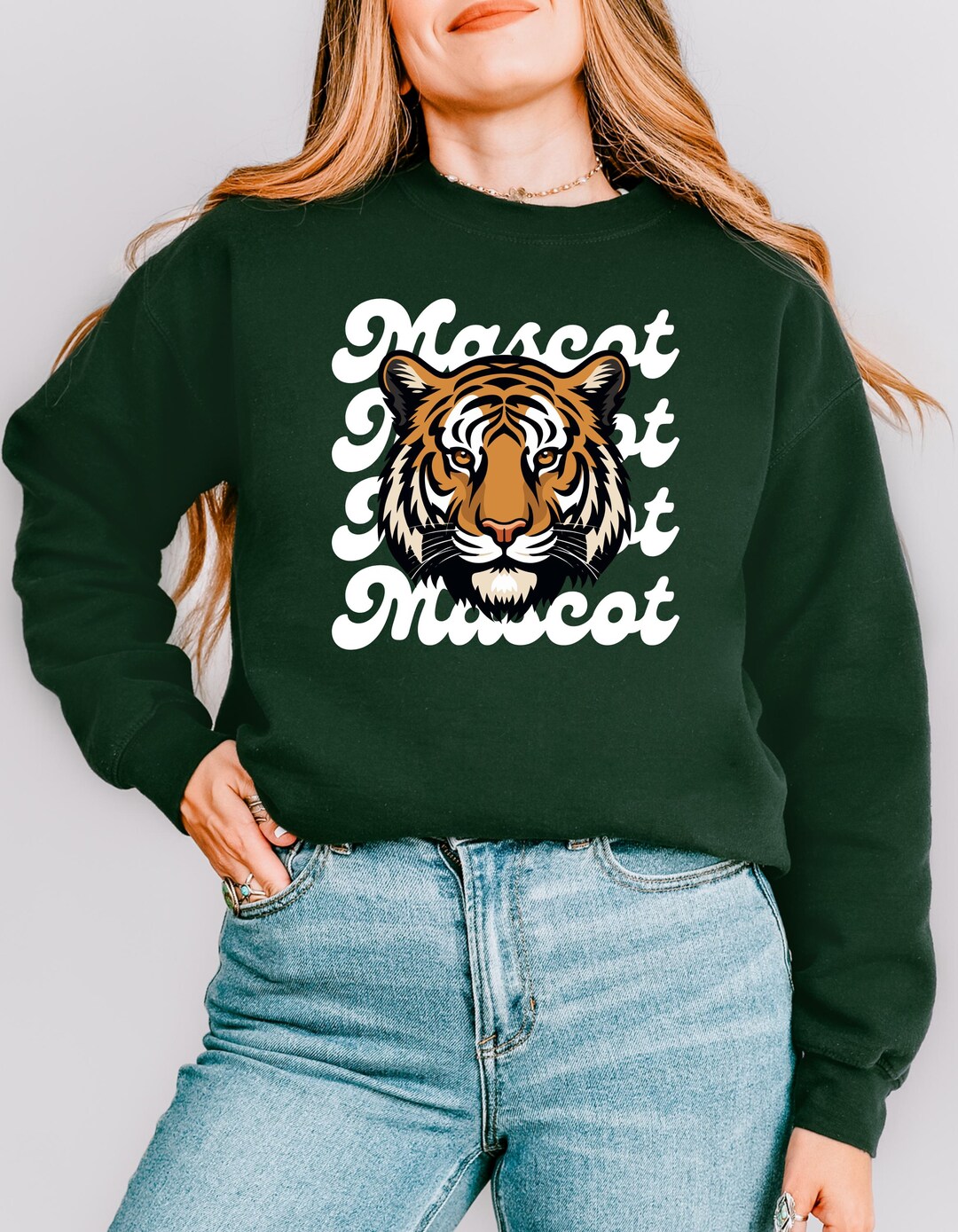 Customizable School Spirit Mascot Crewneck Sweatshirt - Etsy